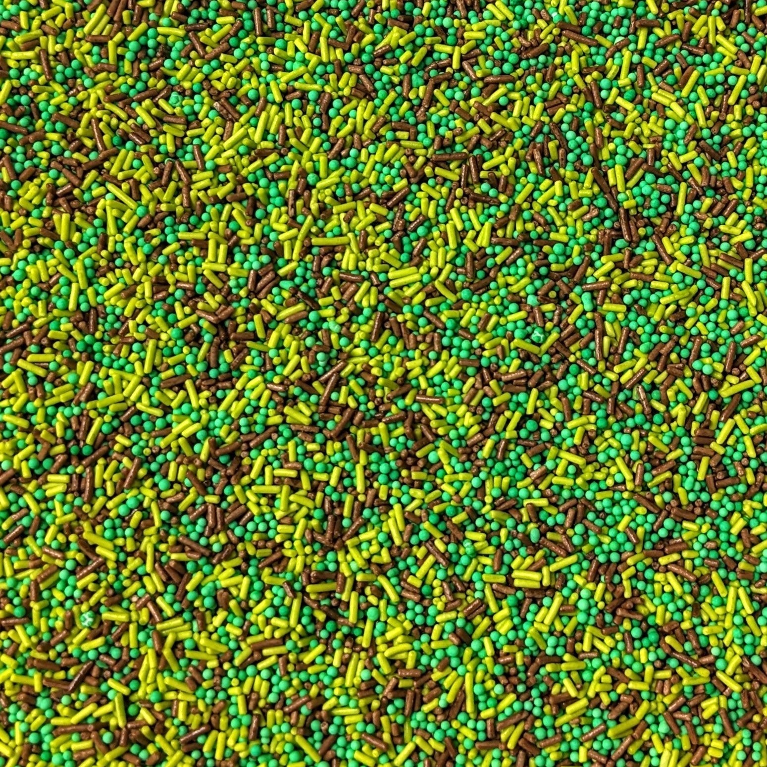 Green & Brown Mixed Cake Sprinkles Decorations, Jungle, Minecraft, Farm ...