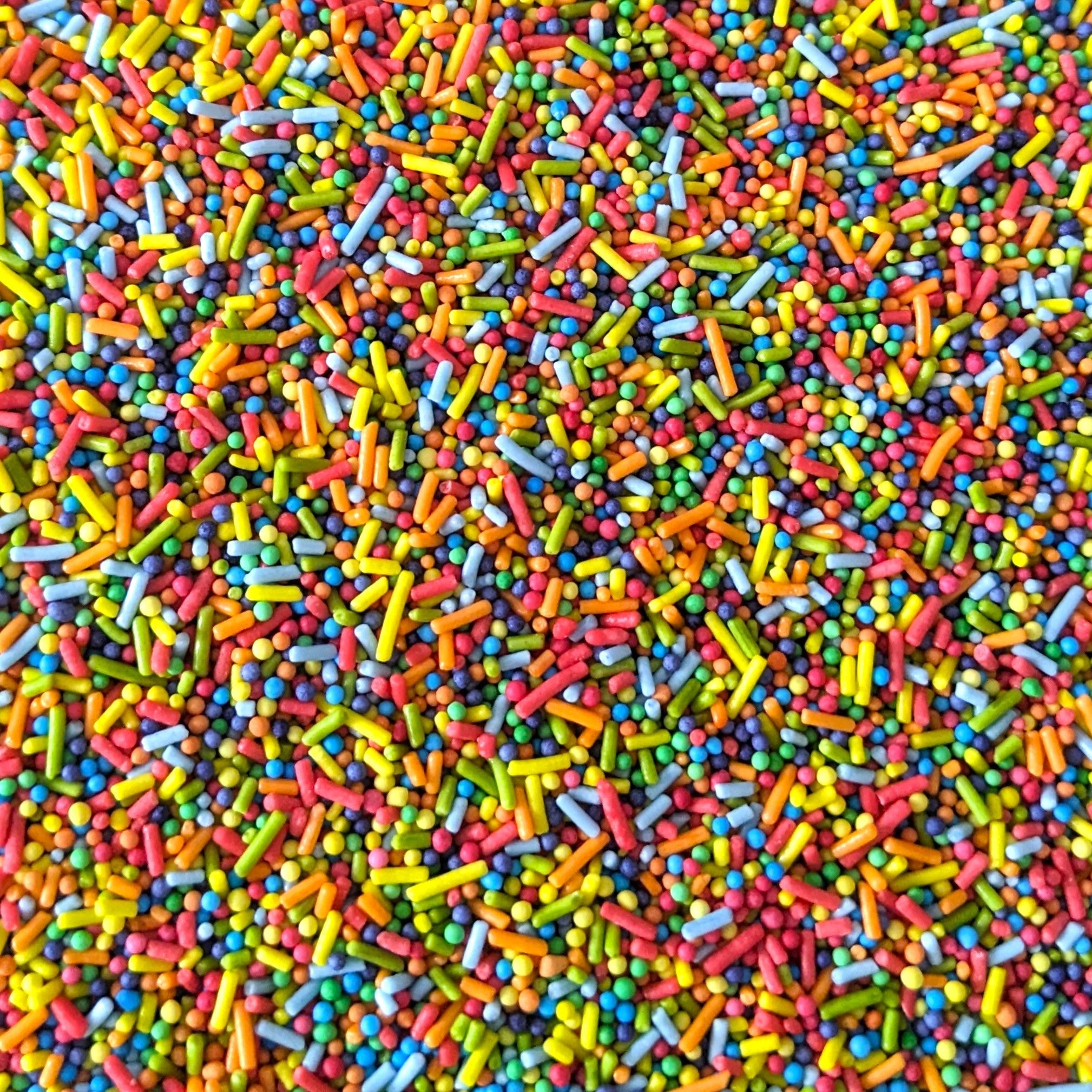 Party Mix Cake Sprinkles - Rainbow Coloured Cupcake Topper Sprinkles ...