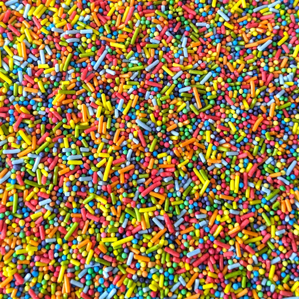 Party Mix Cake Sprinkles - Rainbow Coloured Cupcake Topper Sprinkles ...