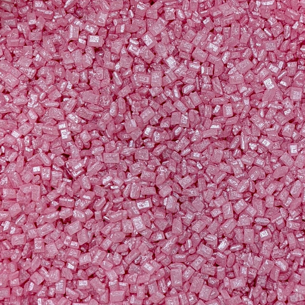 Pink Glimmer Sugar Cake Sprinkles - Pink Sugar Crystal Cake Sprinkles ...