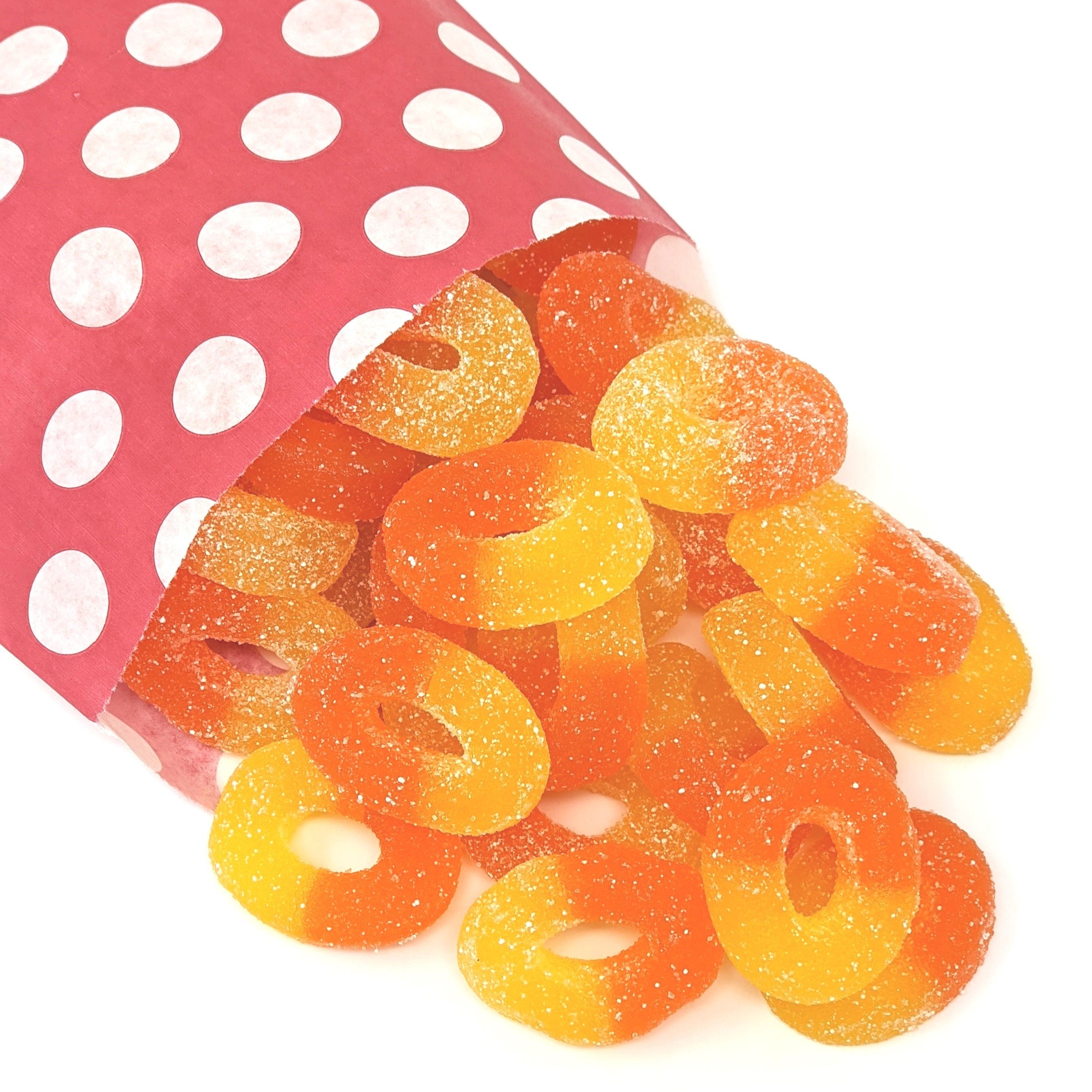 Peach Rings - Yummy Vegetarian and Vegan Gummy Fizzy Sweets ...